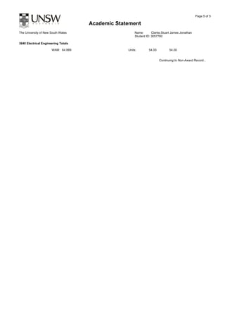 Academic Statement - Stuart Clarke | PDF