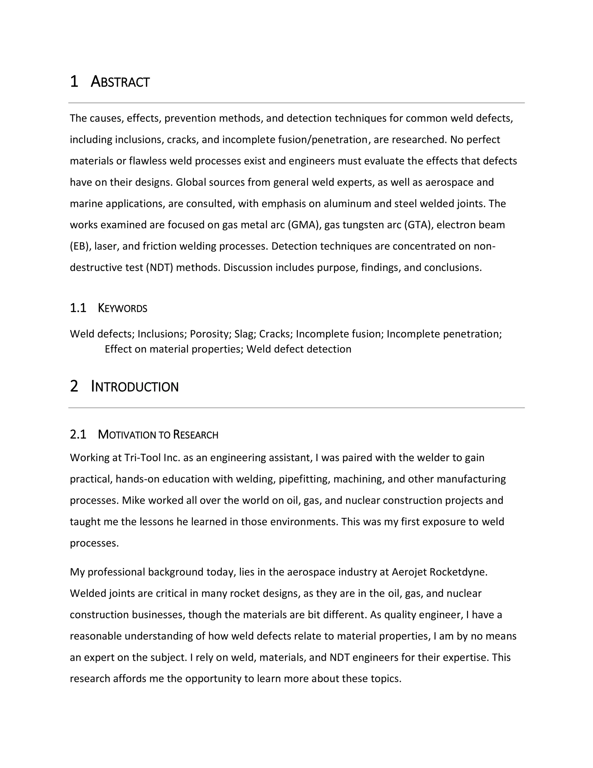 Weld Defects and Material Properties - Paper | PDF