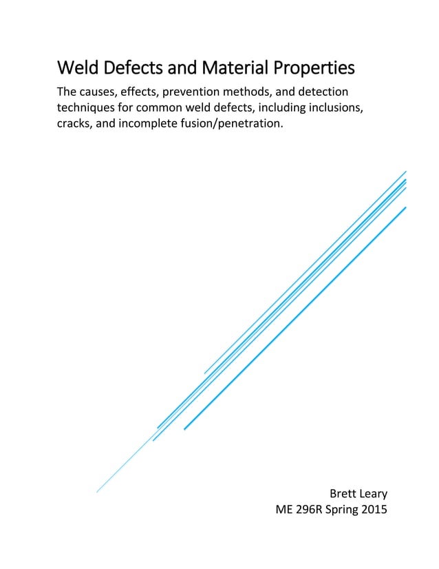 Weld Defects and Material Properties - Paper | PDF