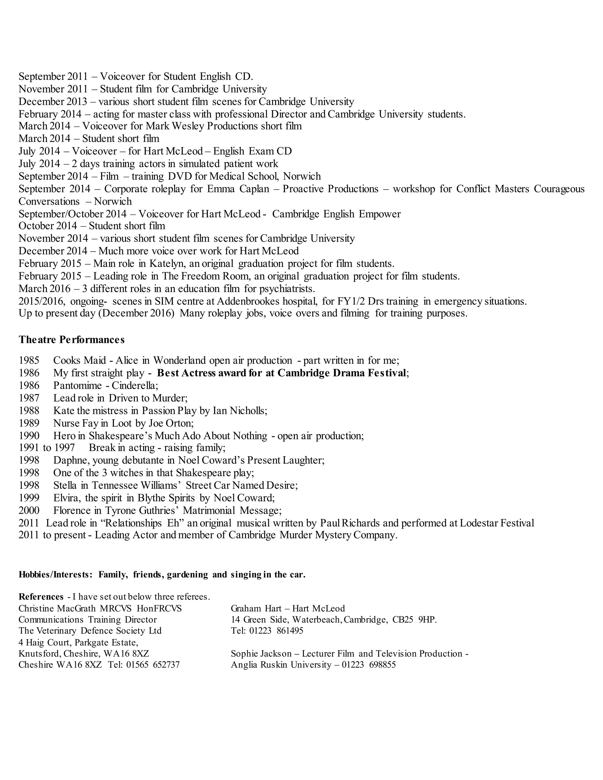 Angela Rowland CV | DOCX