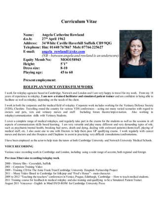 Angela Rowland CV | DOCX