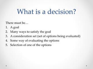 PSY 214 - Judgment & Decision Making | PPTX