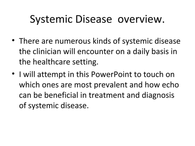Echo in systemic diseases | PPT | Heart and Cardiovascular Diseases ...