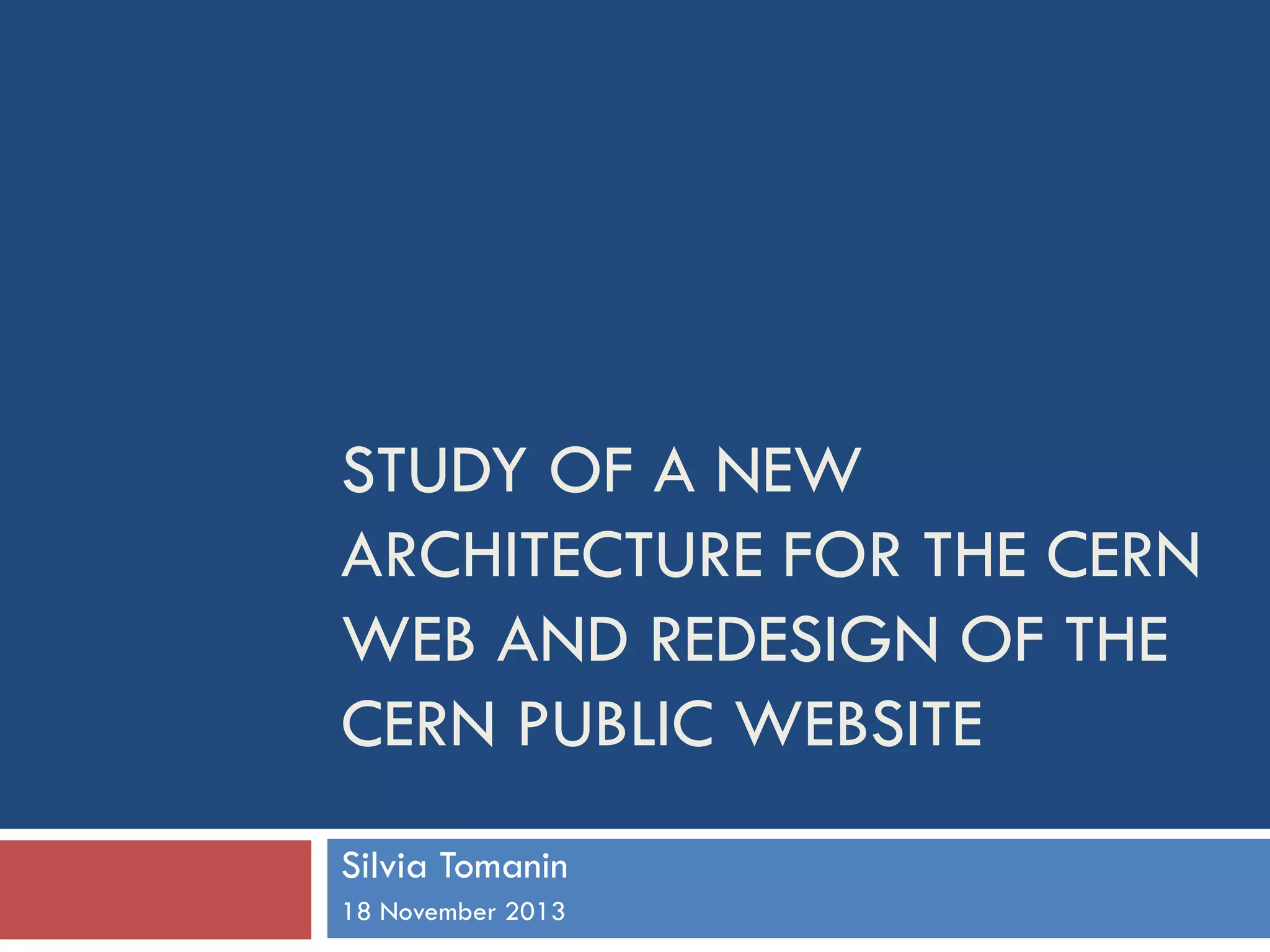 Study of a new architecture for the CERN web | PDF