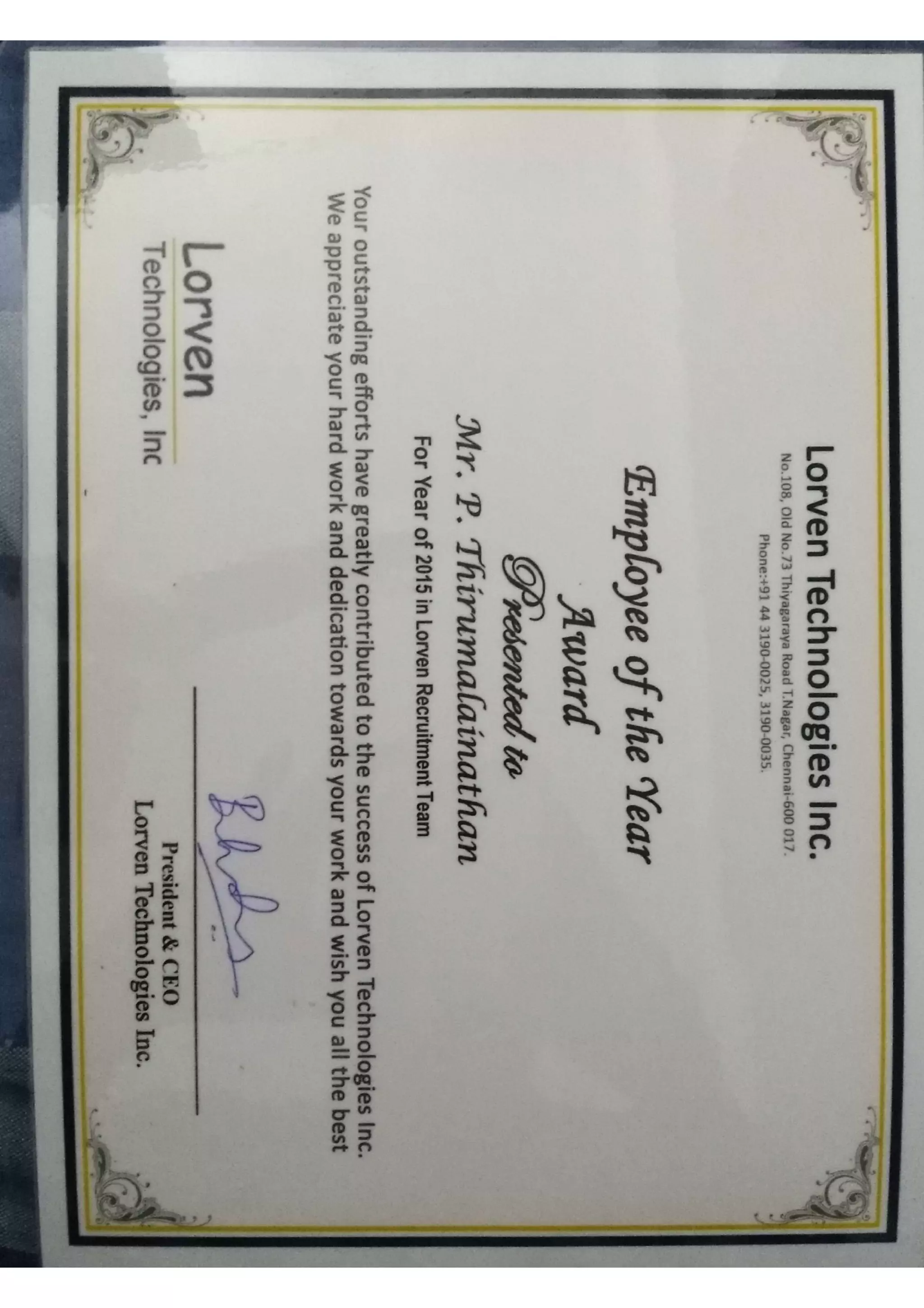 Best Employer Certificate | PDF