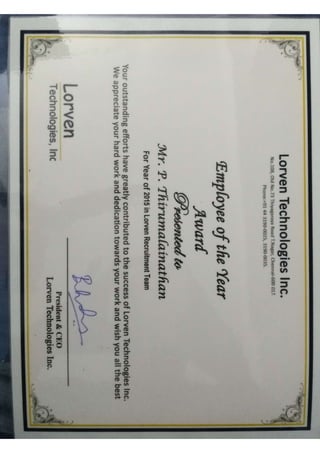 Best Employer Certificate | PDF