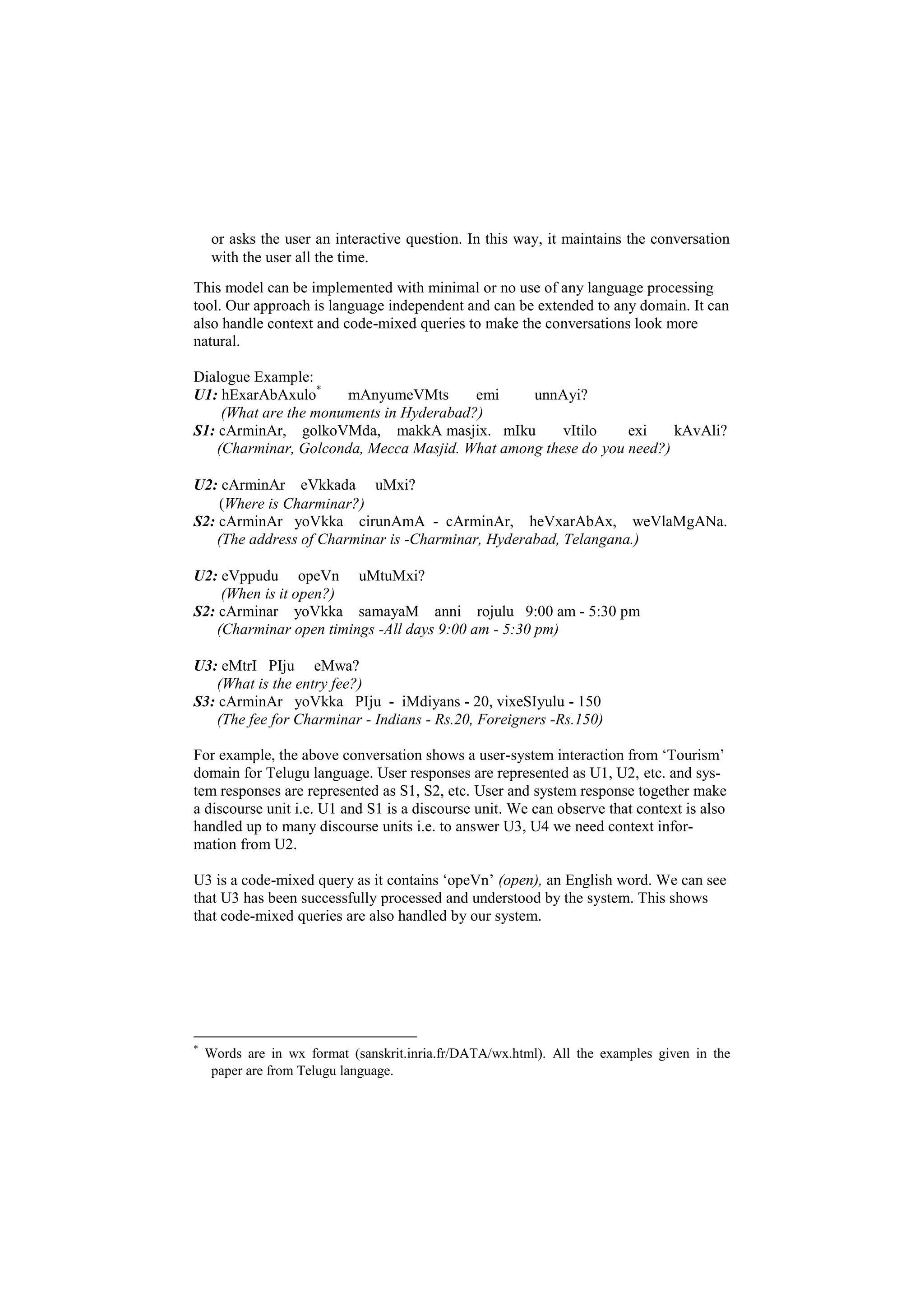 A Dialogue System for Telugu, a Resource-Poor Language | PDF | Databases | Computer Software and ...