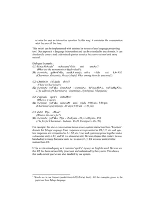 A Dialogue System for Telugu, a Resource-Poor Language | PDF | Databases | Computer Software and ...
