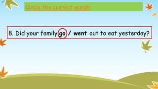 Review past simple ppt | PPTX