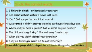 Review past simple ppt | PPT