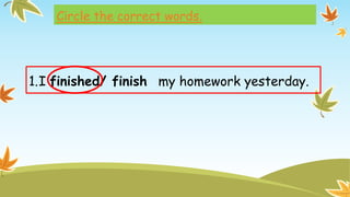 Review past simple ppt | PPT