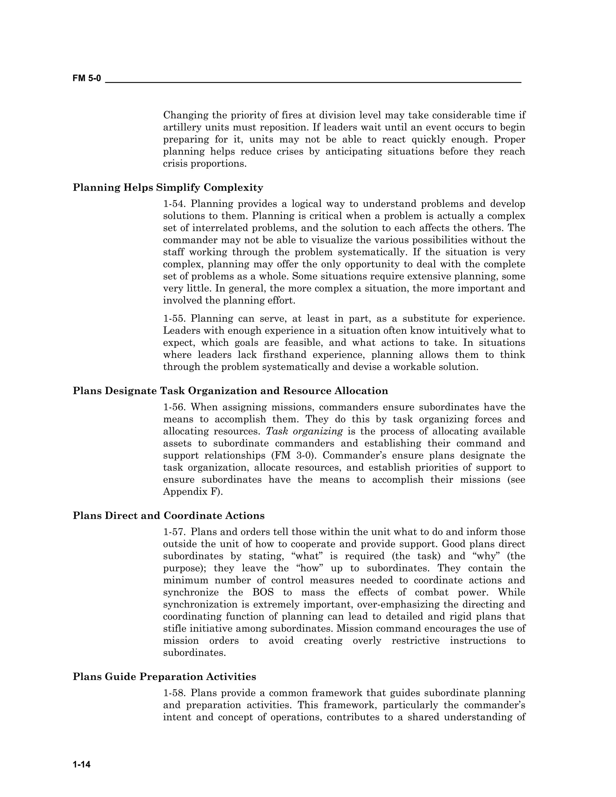 FM 5-0 - Army Planning & Orders Production | PDF