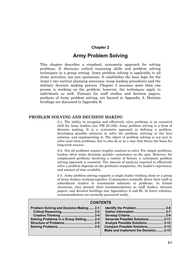 FM 5-0 - Army Planning & Orders Production | PDF