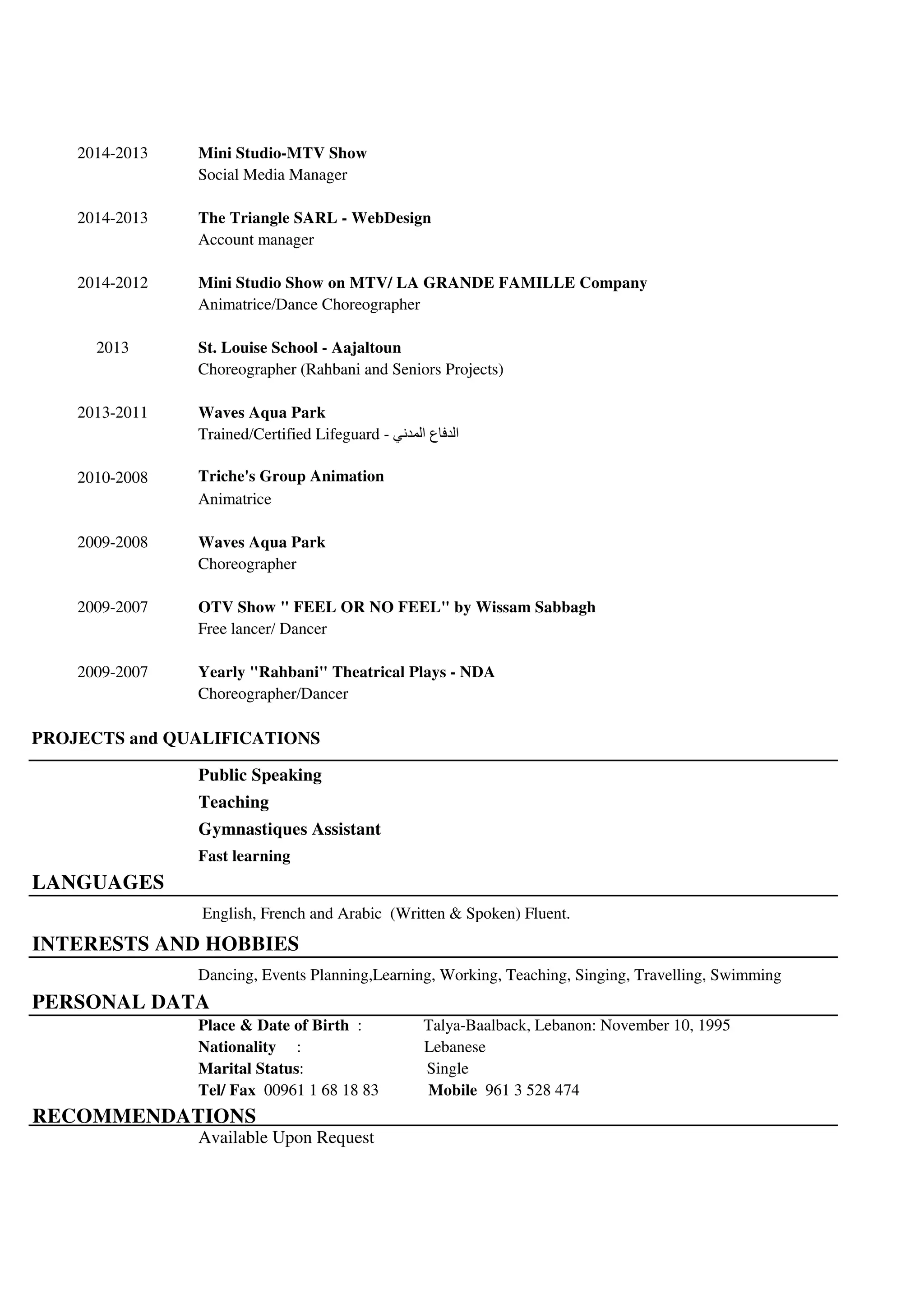 Hiba Abou Haidar CV | PDF