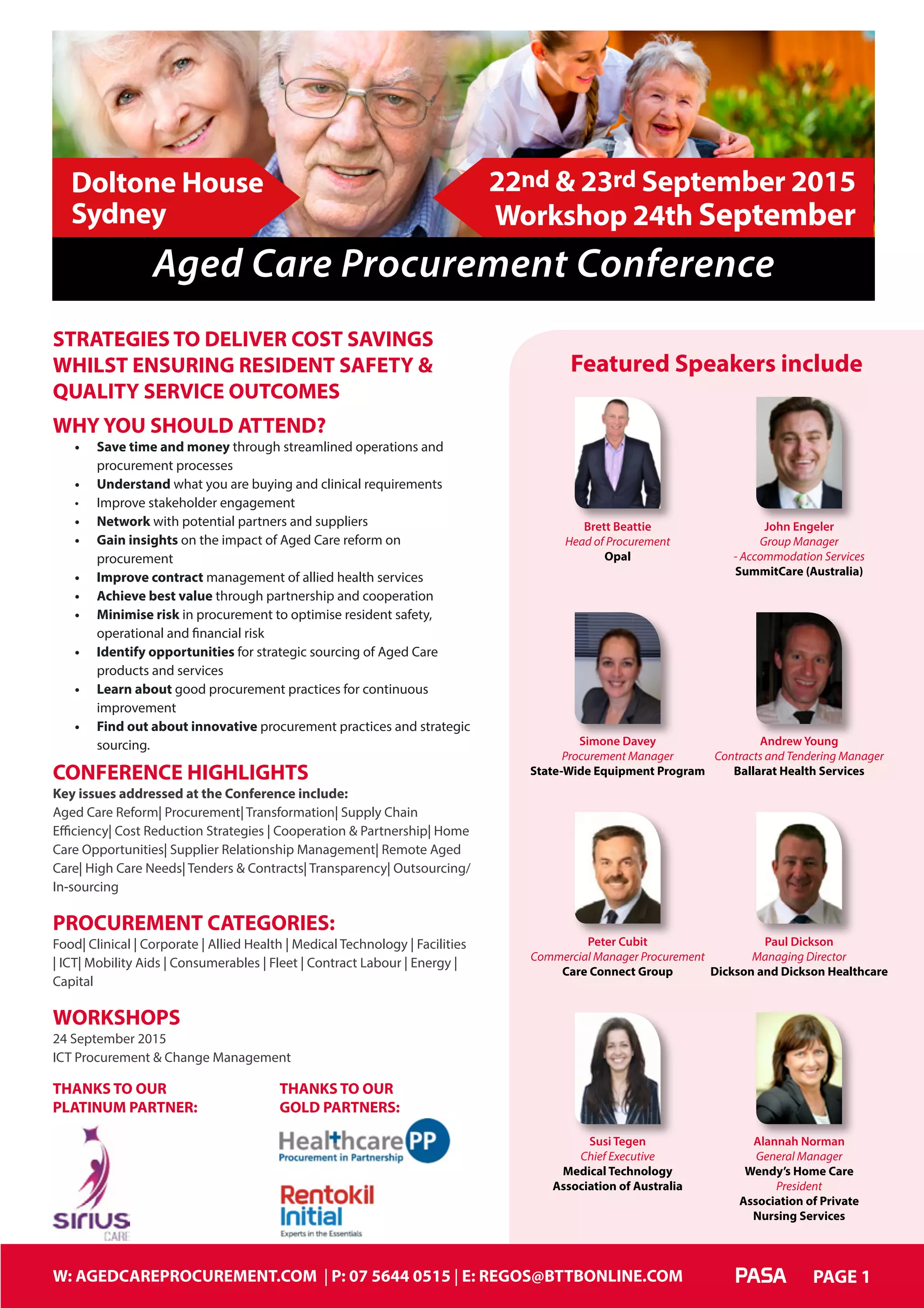 Aged Care Procurement 22-23 September | PDF