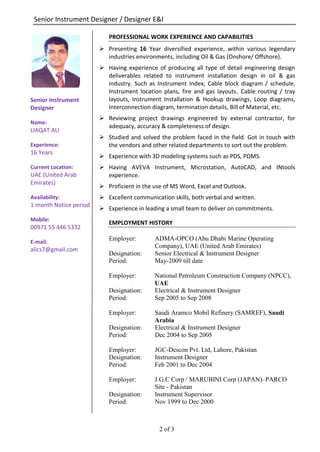 Designer_ Inst _Elect_ Liaqat Ali | PDF