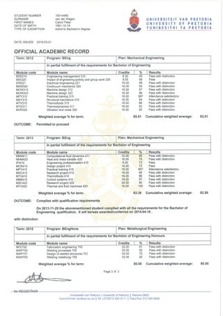 Academic Results - University | PDF