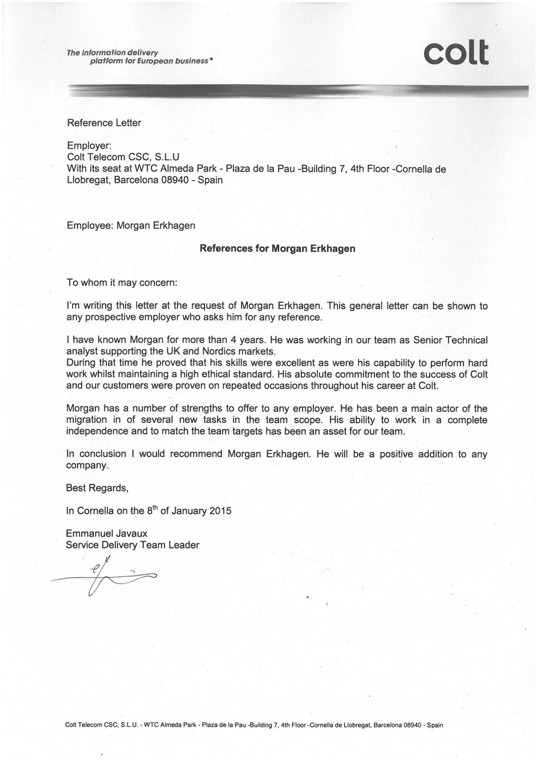 Reference letter COLT (1) | PDF