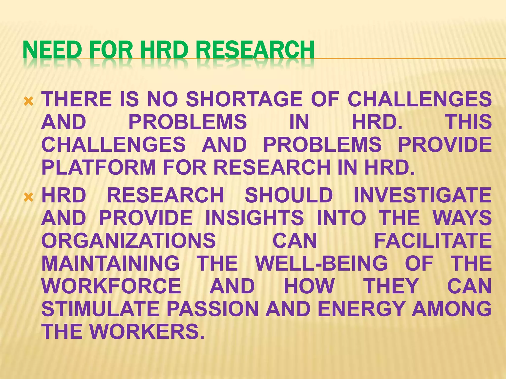 IMPORTANCE OF RESEARCH IN HRD | PPTX