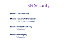 OJT 2G and 3G Security | PPTX