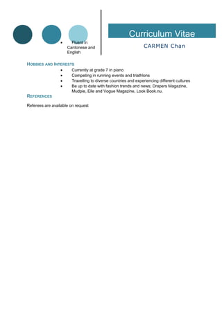 Carmen Chan CV | DOC