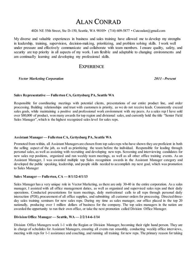 Alanconradresume2014c | PDF