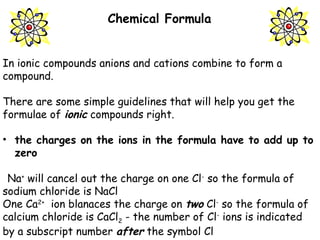 chemical formulas explanation and understanding | PPTX