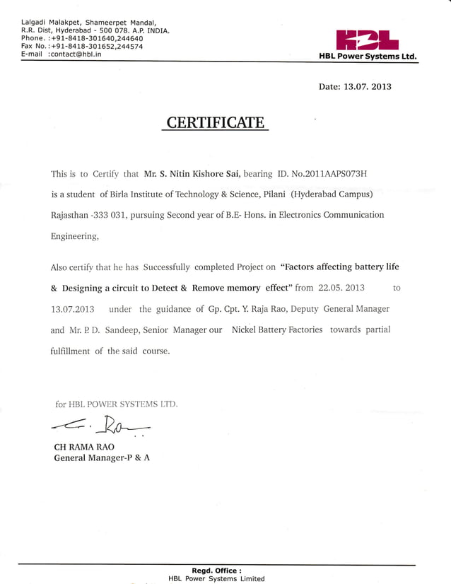 HBL Internship Letter | PDF | Technology & Computing