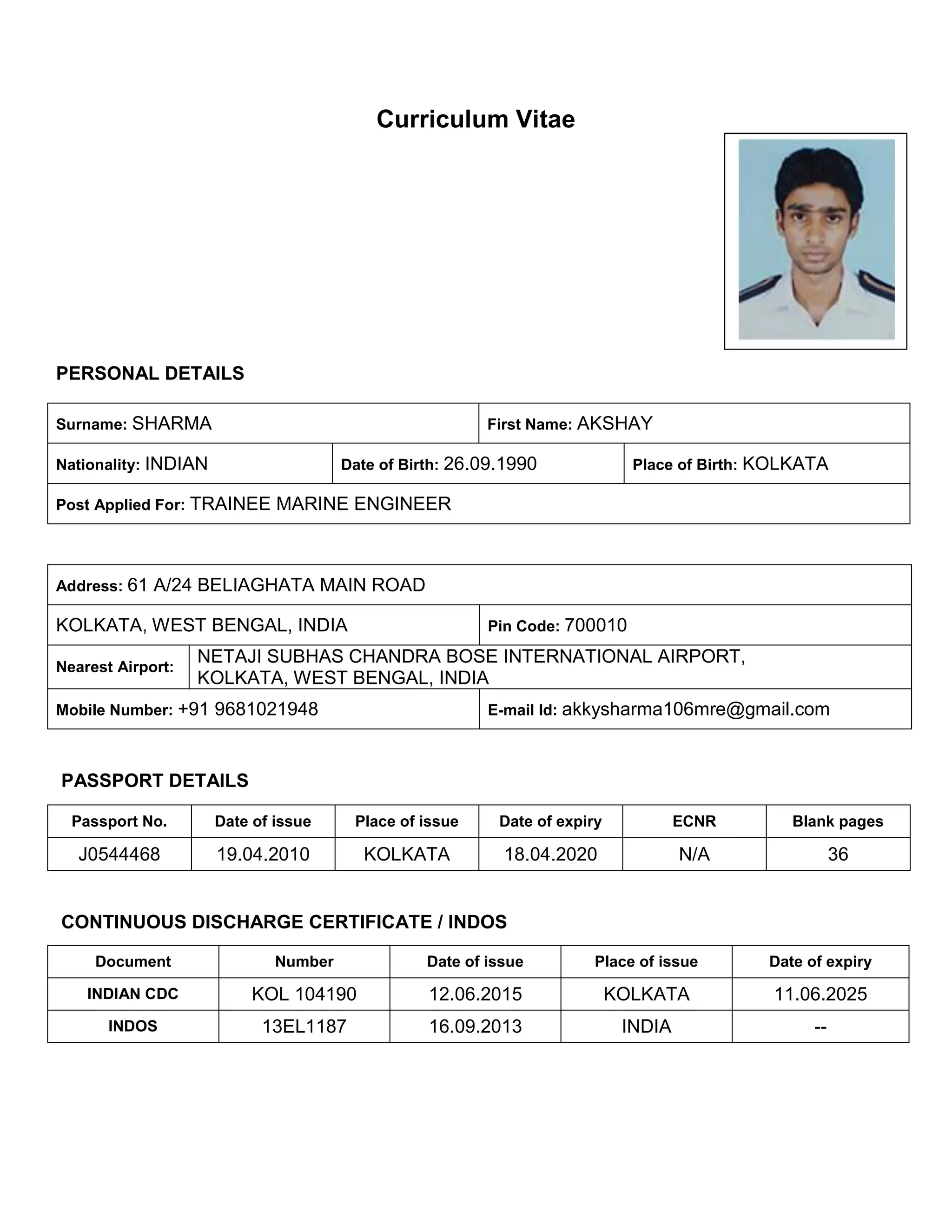 CV of Akshay Sharma | PDF