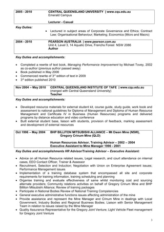 Mary-Anne Uren Resume 2016 Public Profile | DOC