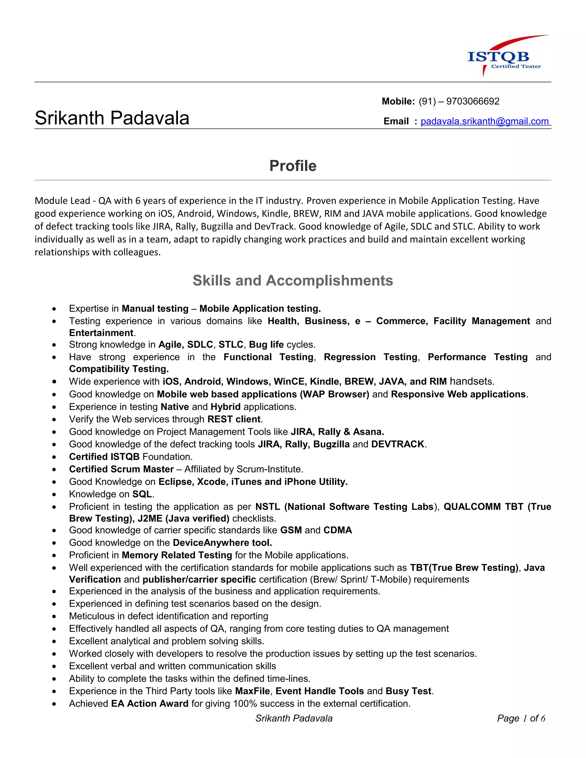 Padavala Srikanth _Resume | DOC