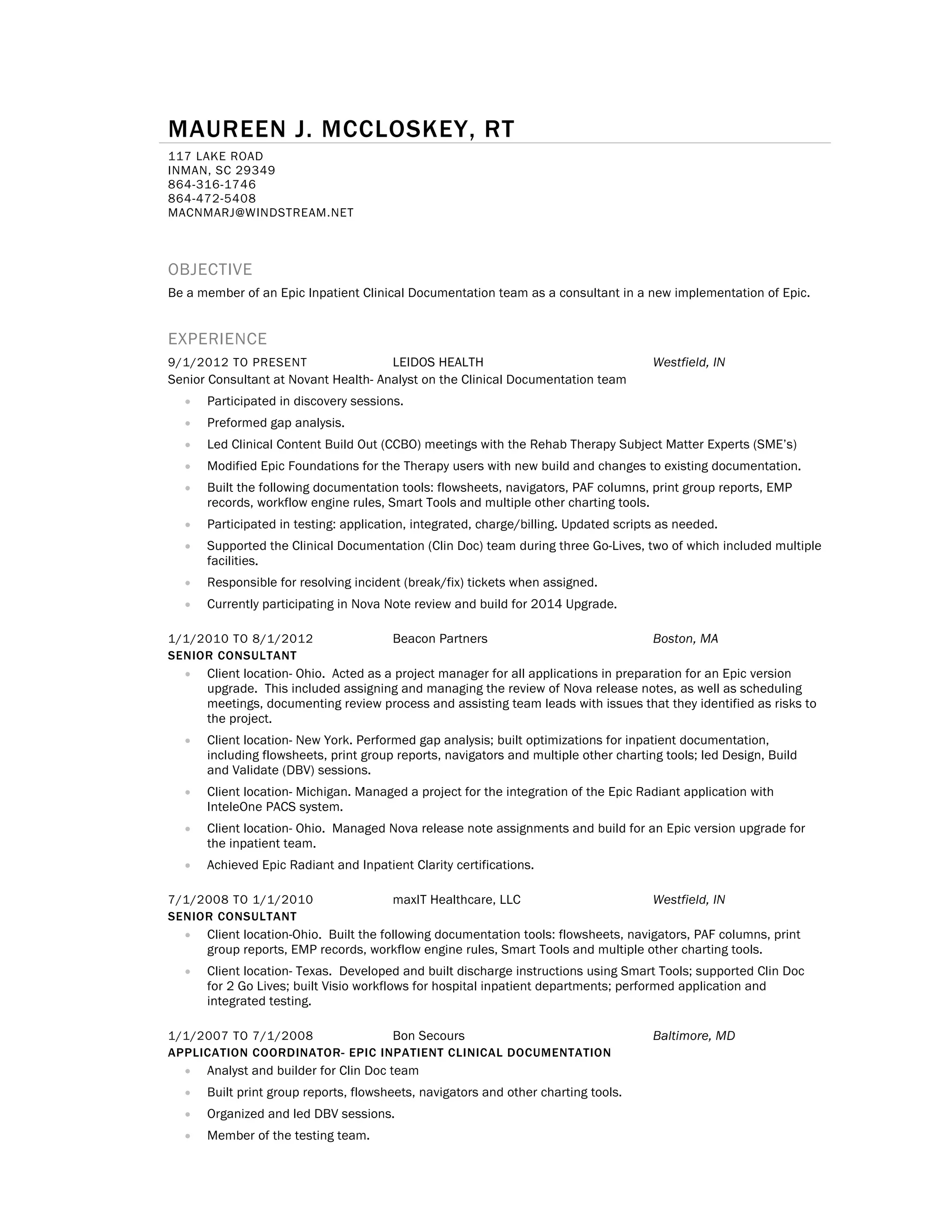 MMcCloskey Resume | PDF