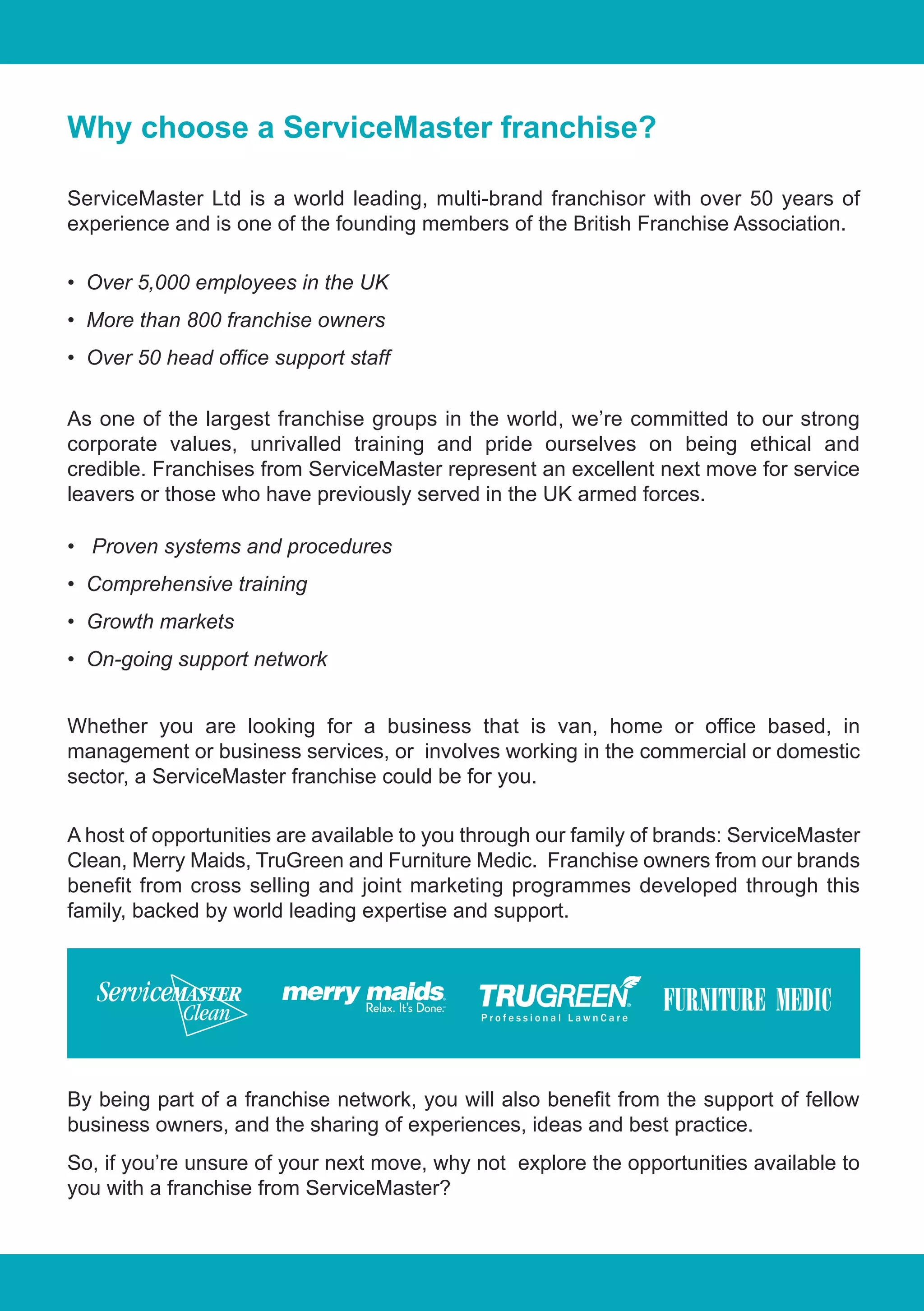 The ServiceMaster Guide to Franchising | PDF
