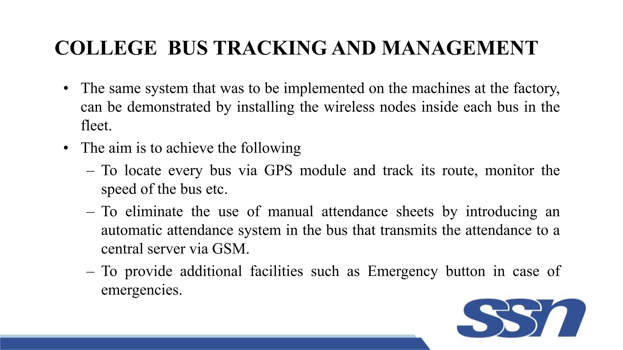 Bus Fleet Management and Tracking System | PPTX