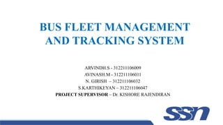 Bus Fleet Management and Tracking System | PPTX