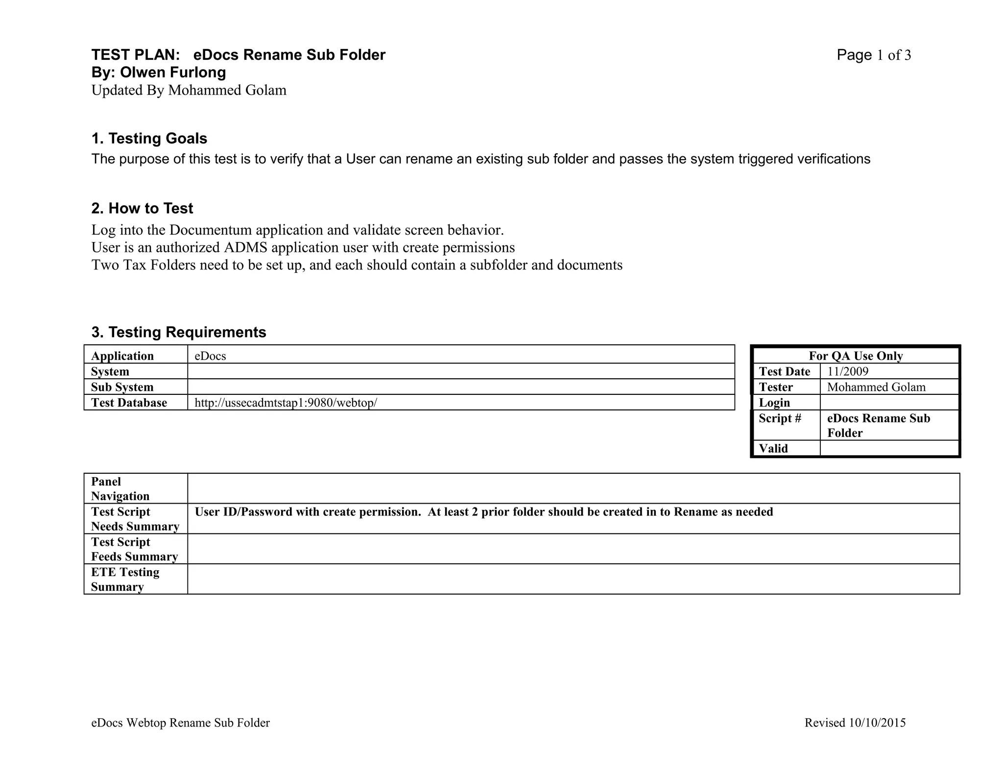 eDocs Rename Sub Folder | DOC