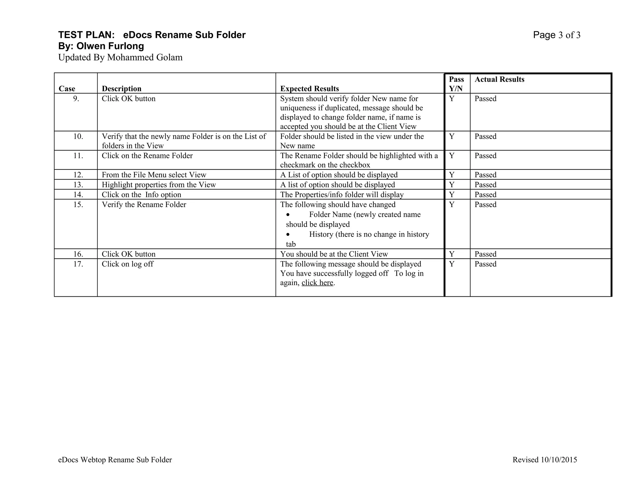 eDocs Rename Sub Folder | DOC