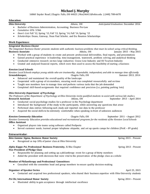 Resume Final Working Copy (Murphy) | DOCX