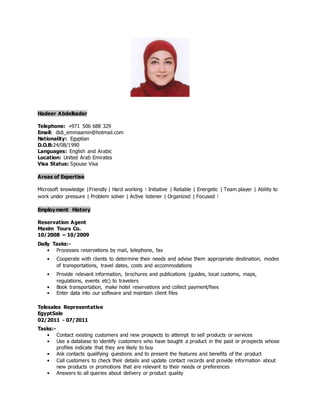 Hadeer CV new | DOCX