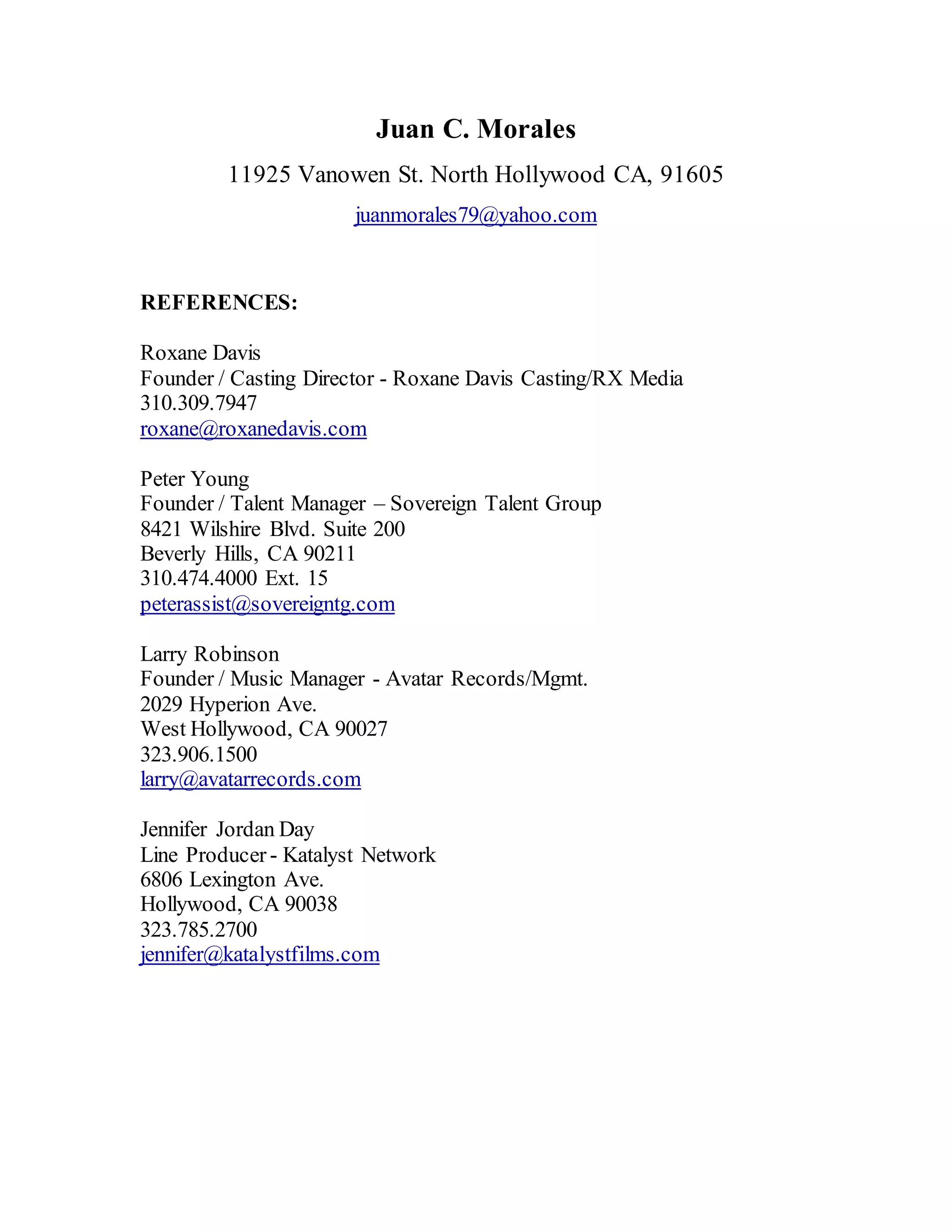 Employer references | DOCX