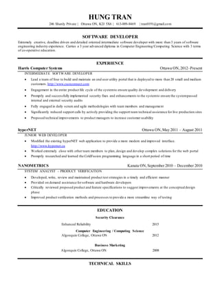 HungTranResume2015 | PDF