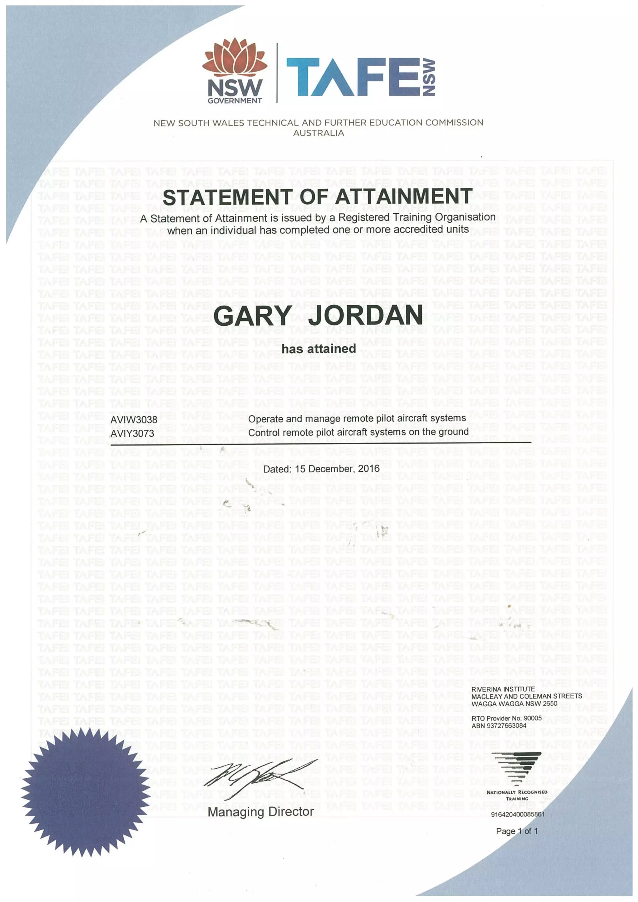Drone Certificate | PDF