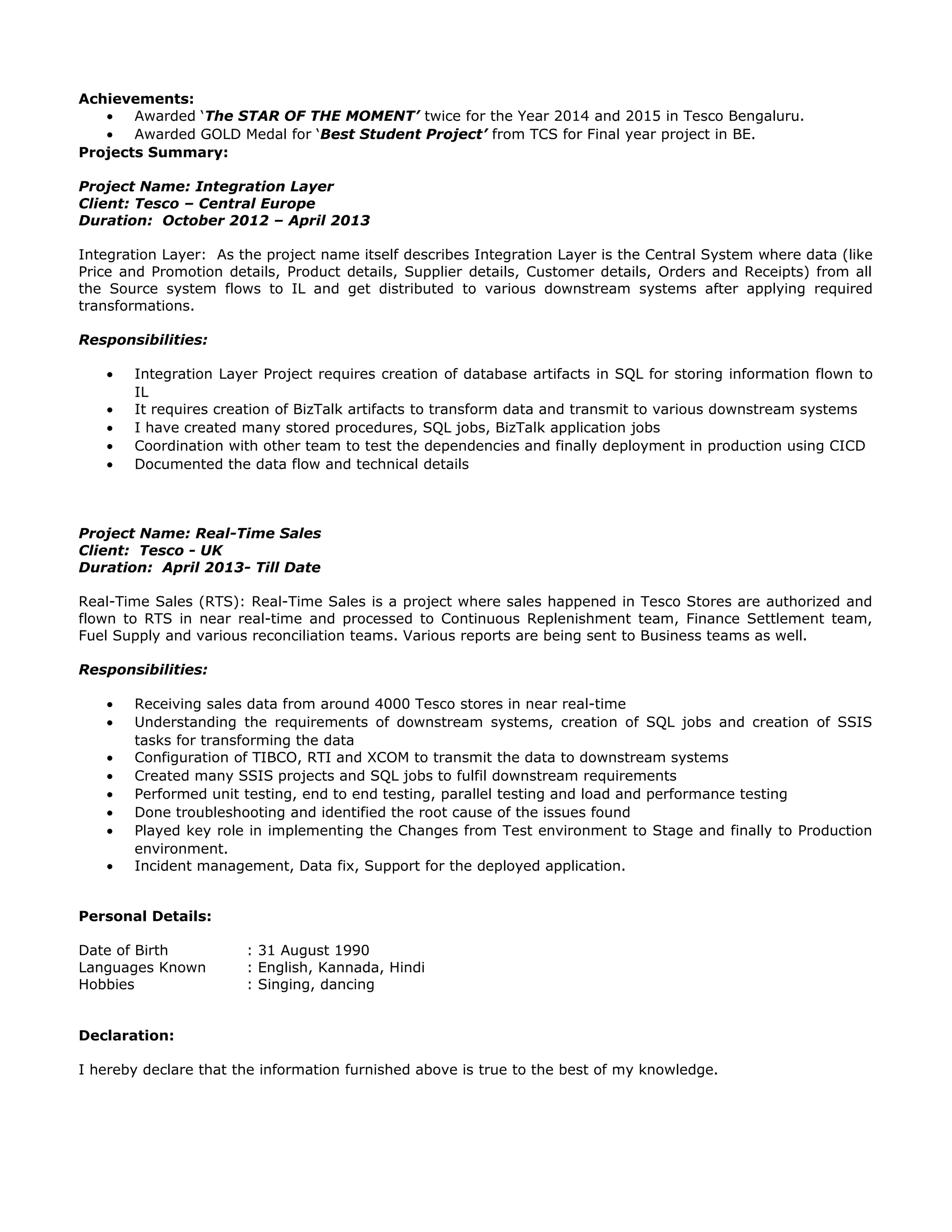 Bindushree_Resume | DOC