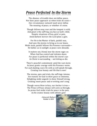 Peace Perfected In the Storm | DOCX