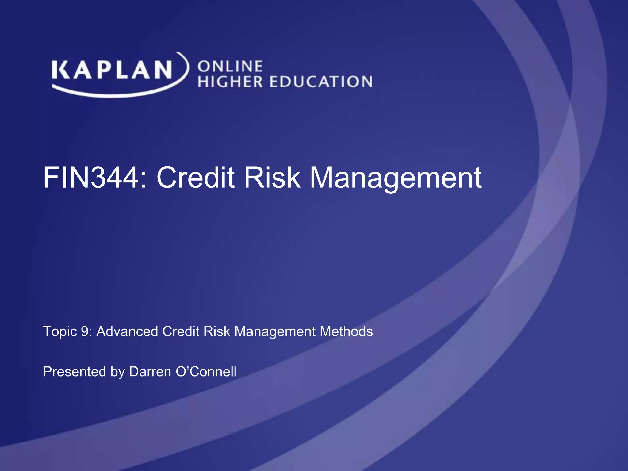9_Advanced Credit Risk Management Methods | PPTX | Stocks and Bonds ...