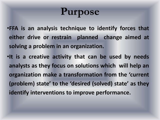 FFA Force field analysis for making decision.pptx