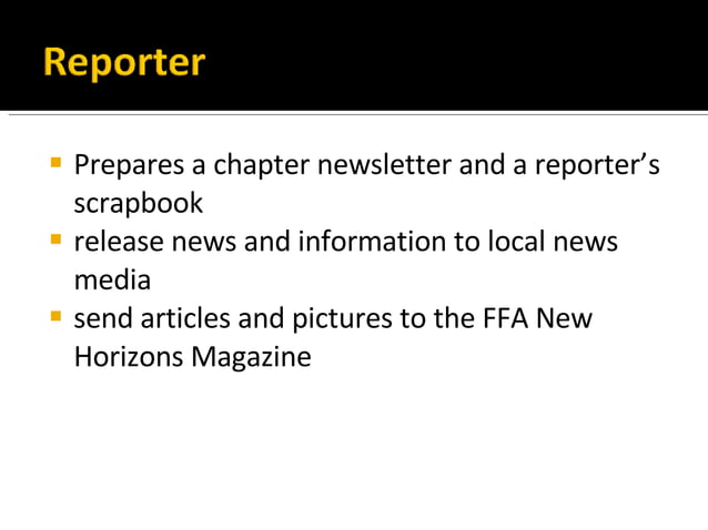 Ffa Officers And Their Duties | PPT