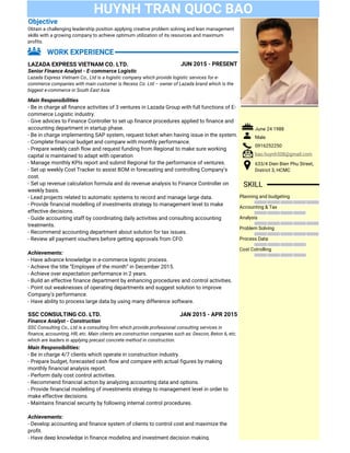 RESUME - Huynh Tran Quoc Bao | PDF