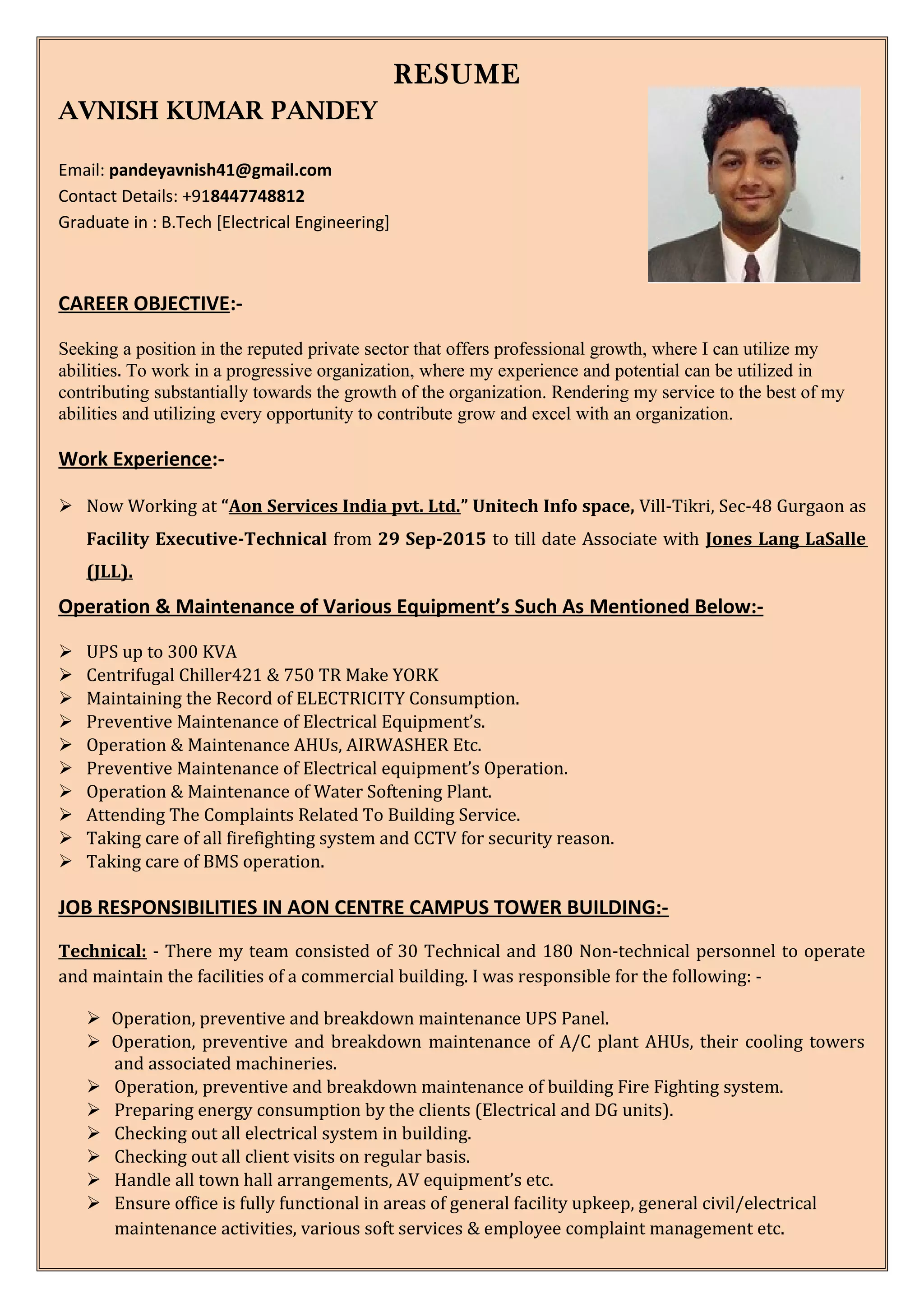 Avnish Pandey Resume | DOC