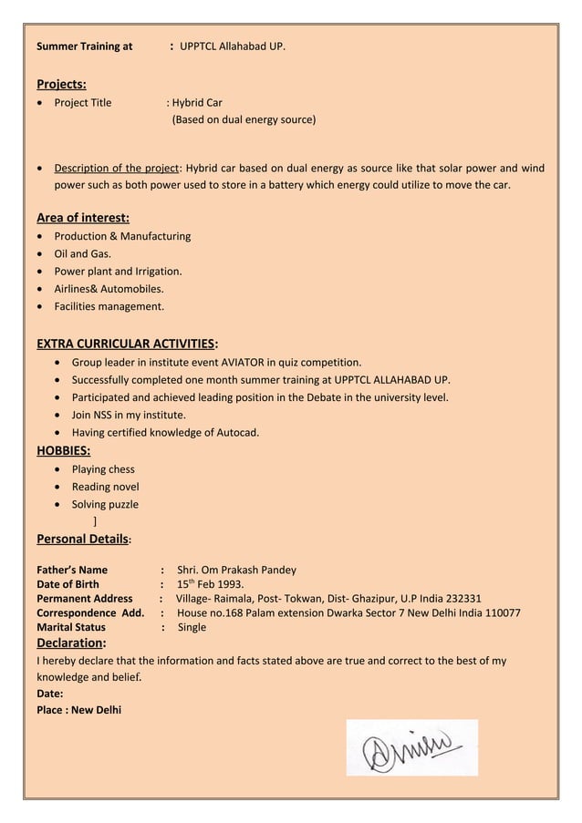 Avnish Pandey Resume | DOC